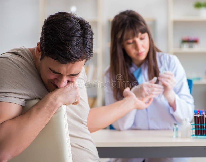 Patient during Blood Test Sampling Procedure Taken for Analysis Stock ...