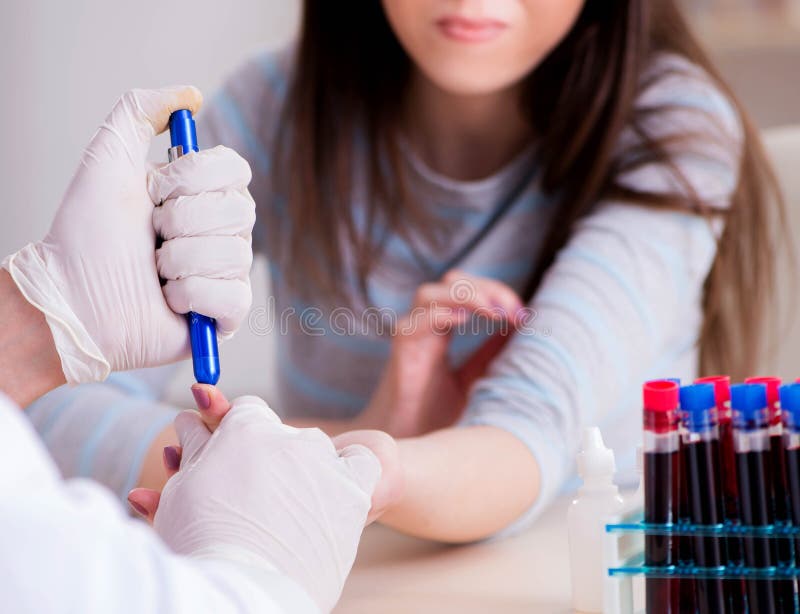Patient during Blood Test Sampling Procedure Taken for Analysis Stock ...
