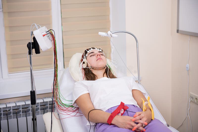 Patient Brain Testing Using Encephalography at Medical Center Stock ...