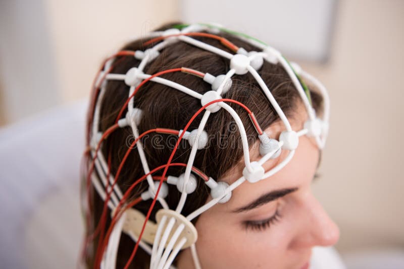 Patient Brain Testing Using Encephalography at Medical Center Stock ...