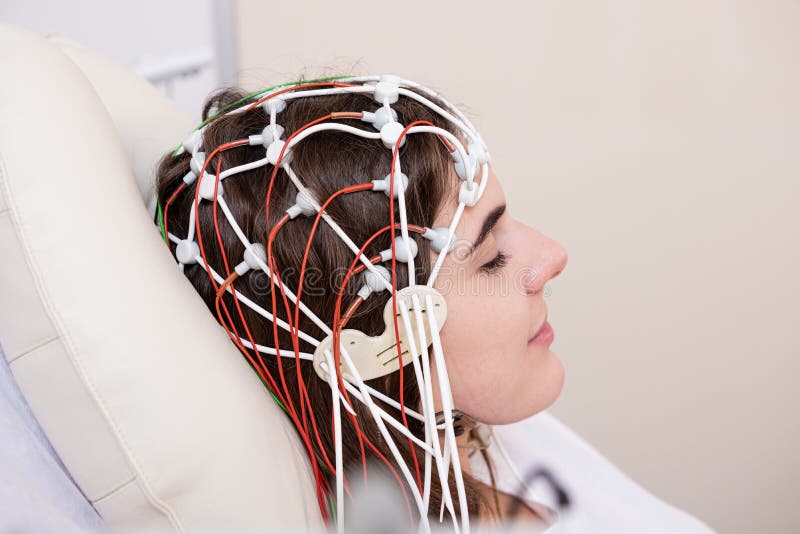 Patient Brain Testing Using Encephalography at Medical Center Stock ...