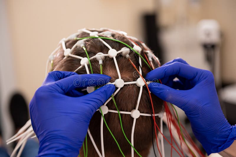 Patient Brain Testing Using Encephalography at Medical Center Stock ...