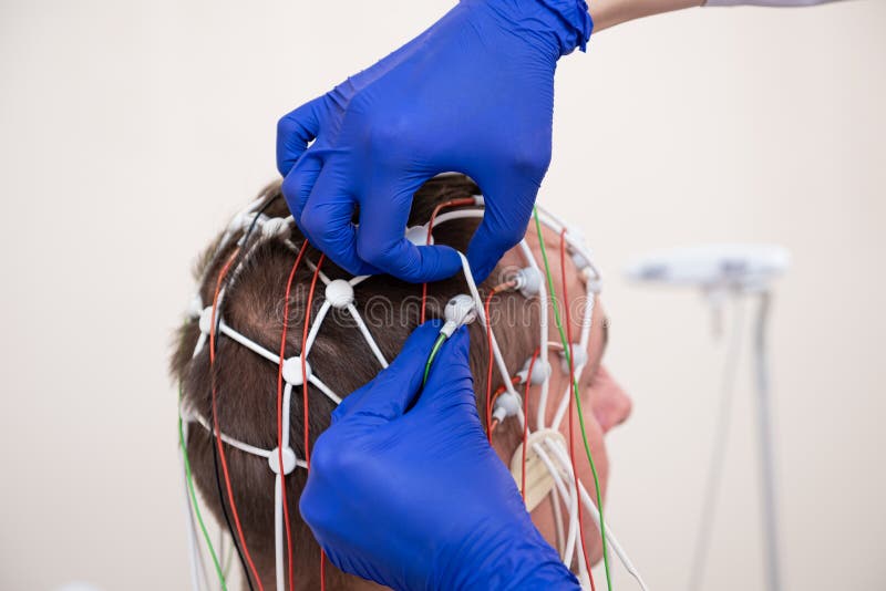 Patient Brain Testing Using Encephalography at Medical Center Stock ...
