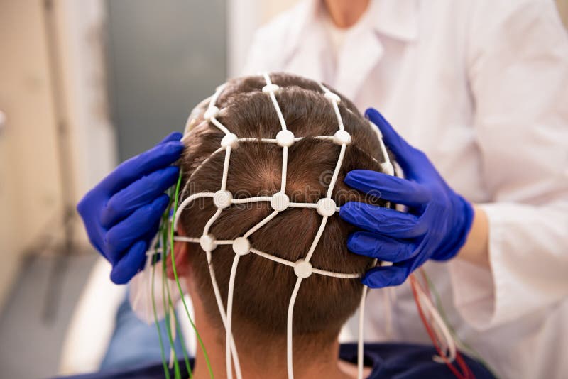 Patient Brain Testing Using Encephalography at Medical Center Stock ...