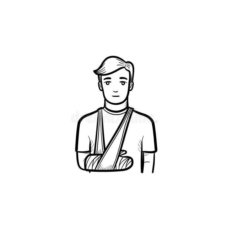 Patient with Broken Arm Hand Drawn Outline Doodle Icon Stock Vector ... Patient with Broken Arm Hand Drawn Outline Doodle Icon Stock Vector ...