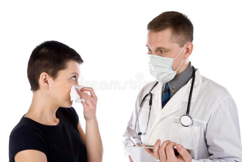 The Patient Complains To the Doctor of Illness Stock Image - Image of ...
