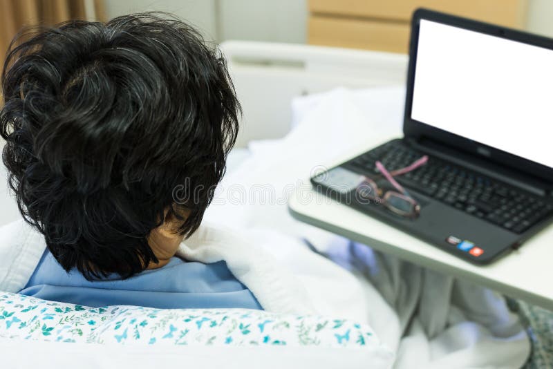 Patient and computer stock image. Image of sick, reading - 96034609