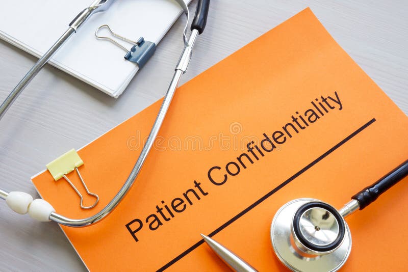 Patient Confidentiality Documents and Medical Stethoscope. Stock Image ...