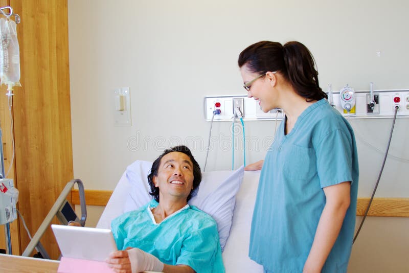 Patient Conversing with Nurse Stock Photo - Image of women, drip: 36414890