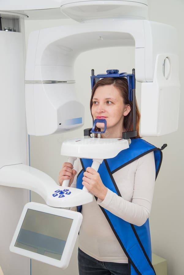 Patient in Dentist Clinic Making 3d X Ray Using Radiography Equipment ...