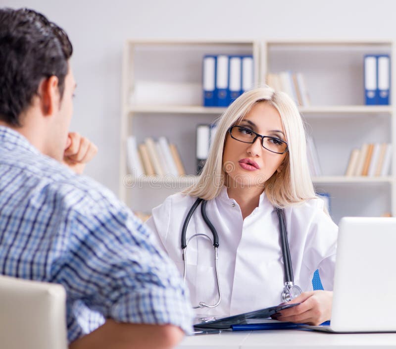 Patient at Examination with Female Doctor Stock Image - Image of clinic ...