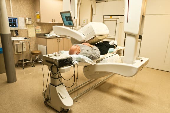 Patient Gamma Camera Bone Scan Stock Photo - Image of lying, camera ...
