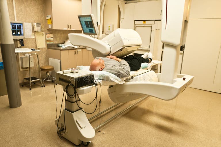 Patient Gamma Camera Bone Scan Stock Photo - Image of lying, camera ...