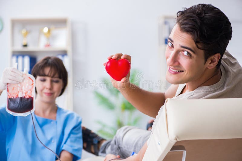 The Patient Getting Blood Transfusion in Hospital Clinic Stock Image ...