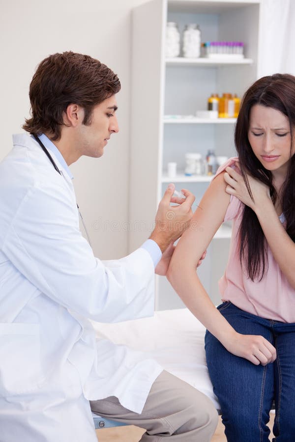 Patient Getting an Injection by Male Doctor Stock Photo - Image of ...
