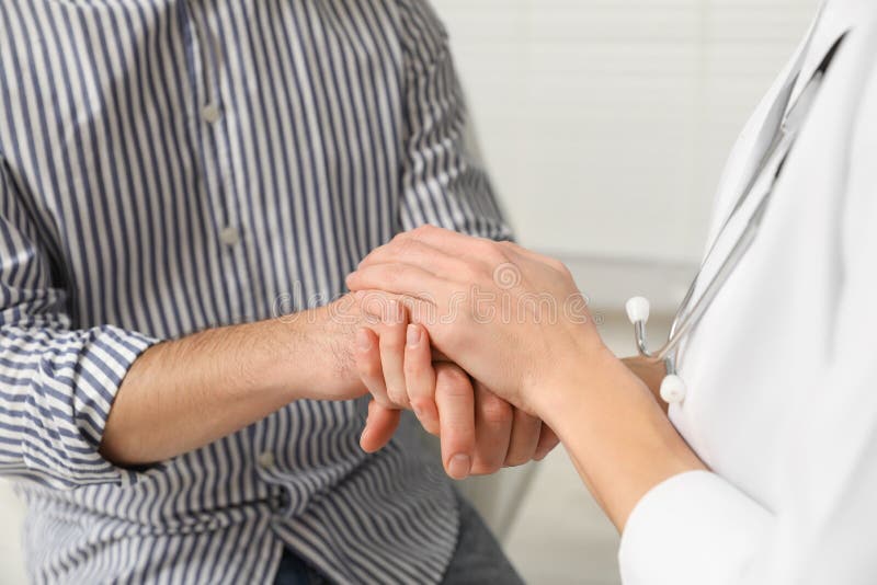 Patient Having Appointment with Doctor in Clinic, Closeup Stock Photo ...