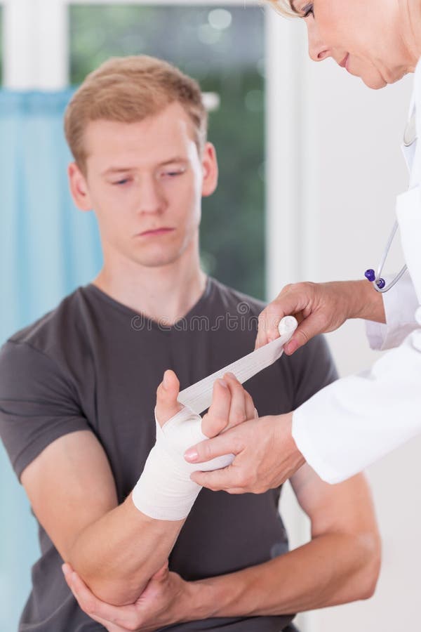 Injured hand stock photo. Image of white, digit, bond, finger - 141590