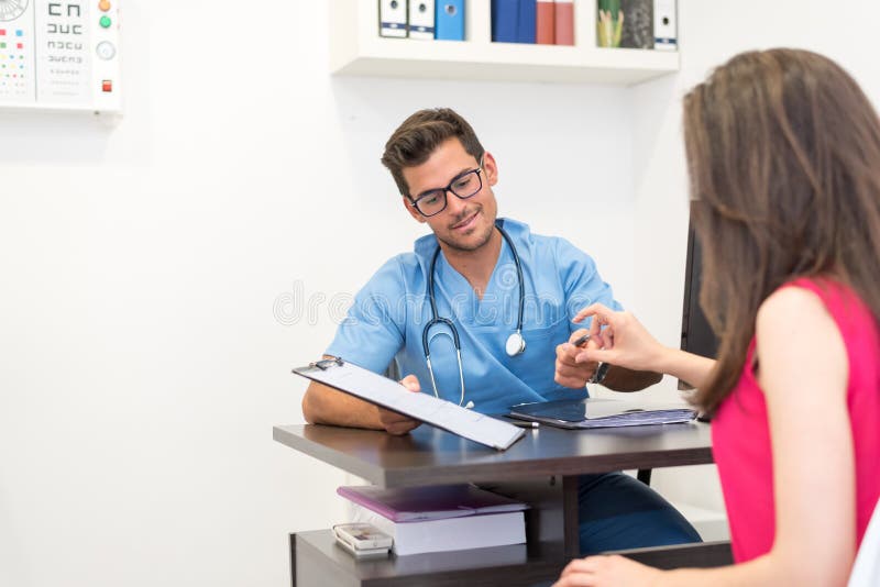 Patient Having Consultation with Doctor Stock Photo - Image of patient ...