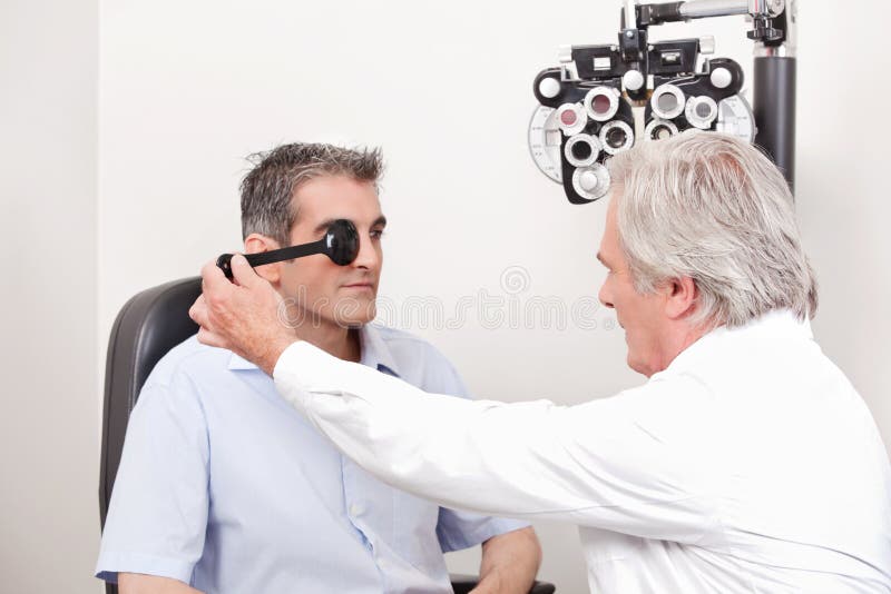 Patient Having His Eyesight Tested Stock Photo - Image of people ...