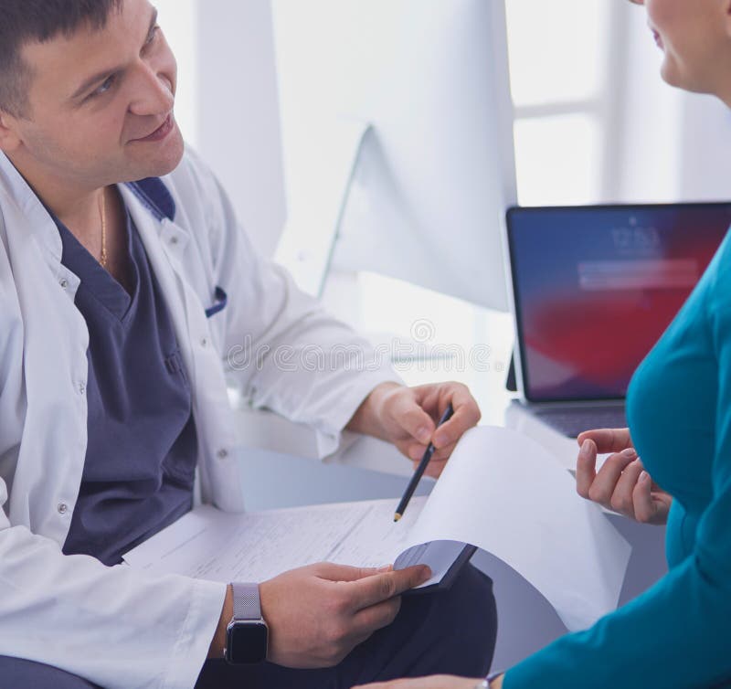 The Patient and His Doctor in Medical Office Stock Image - Image of ...