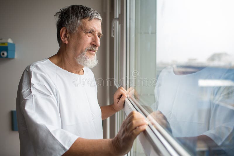 Ethnic Elderly Woman Patient in Hospital Ward Stock Image - Image of ...