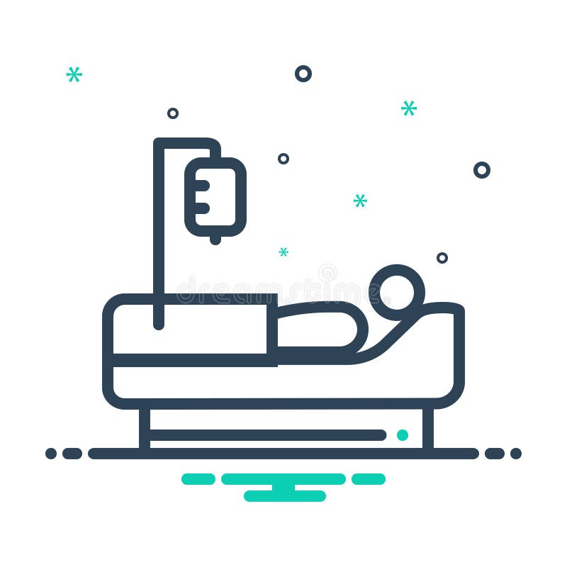 Black Mix Icon for Patient, Injured and Treatment Stock Vector ...