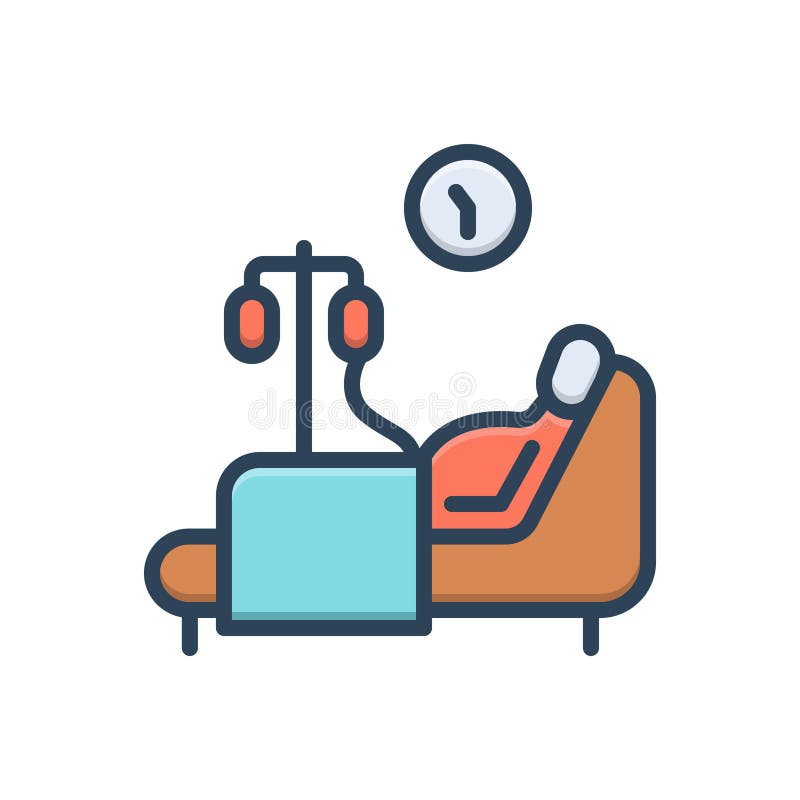 Color Illustration Icon for Patient, Hospital and Sick Stock Vector ...