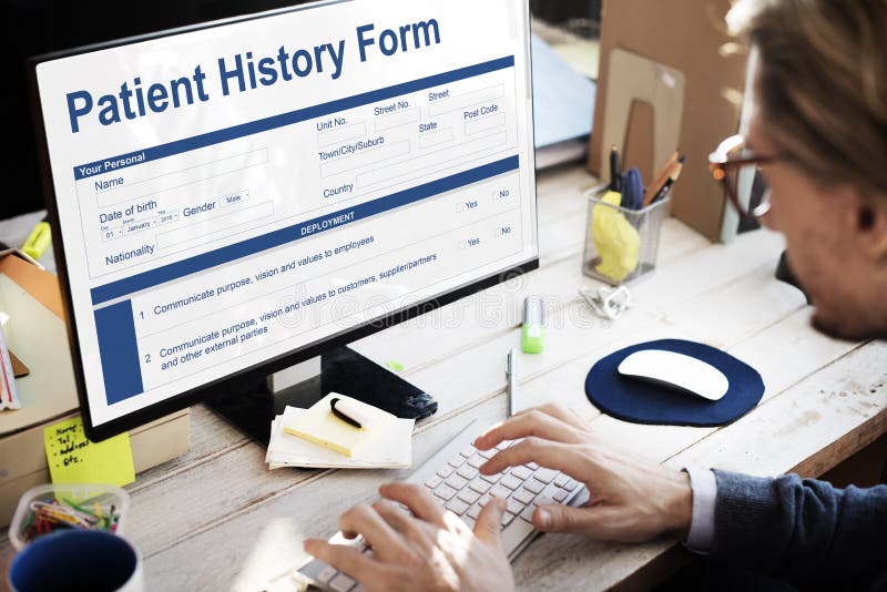 Patient Information Form Document Details Concept Stock Photo - Image ...