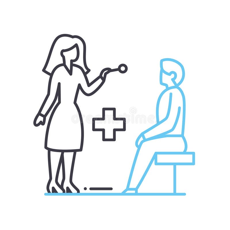 Patient Line Icon, Outline Symbol, Vector Illustration, Concept Sign ...