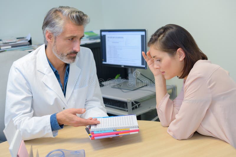 Patient making appointment stock image. Image of worried - 161225465