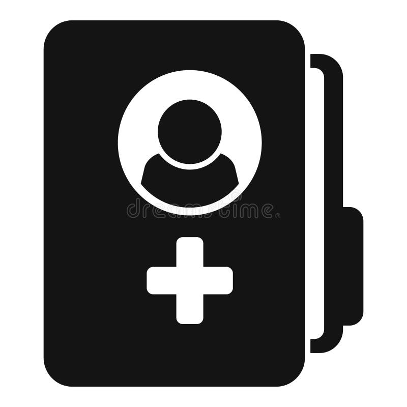 Patient Medical Folder Icon Simple Vector. Record Chart Stock ...