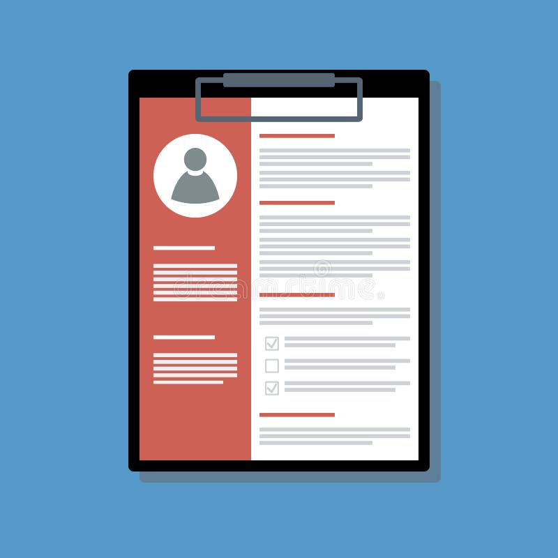 Patient Medical Record Paper Form, Flat Vector Illustration Stock ...