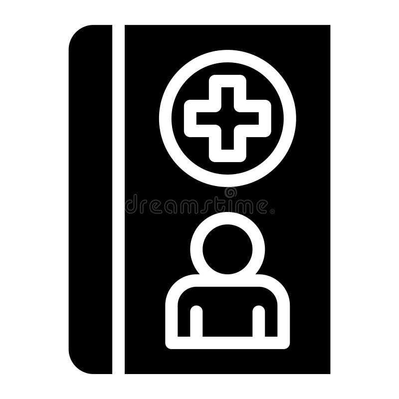 Patient Medical Record Vector Illustration, Solid Style Icon Stock ...