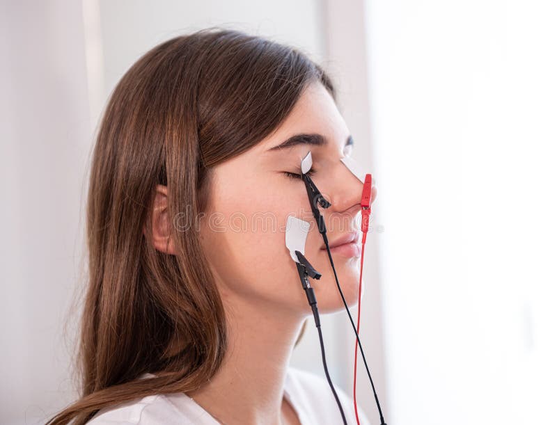 Patient Nerves Testing Using Electromyography at Medical Center Stock ...