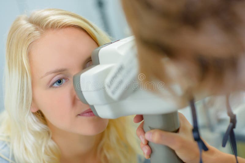 Patient in Ophthalmology Clinic during Study Vision Defects Stock Photo ...