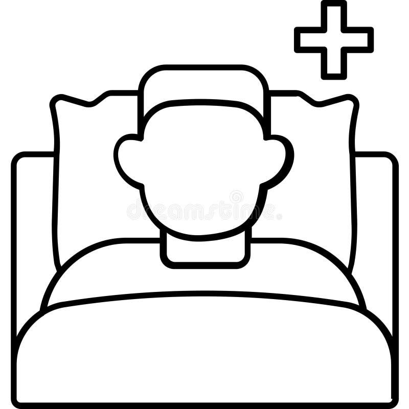 Patient Outline Vector Icon that Can Easily Edit or Modify. Stock ...