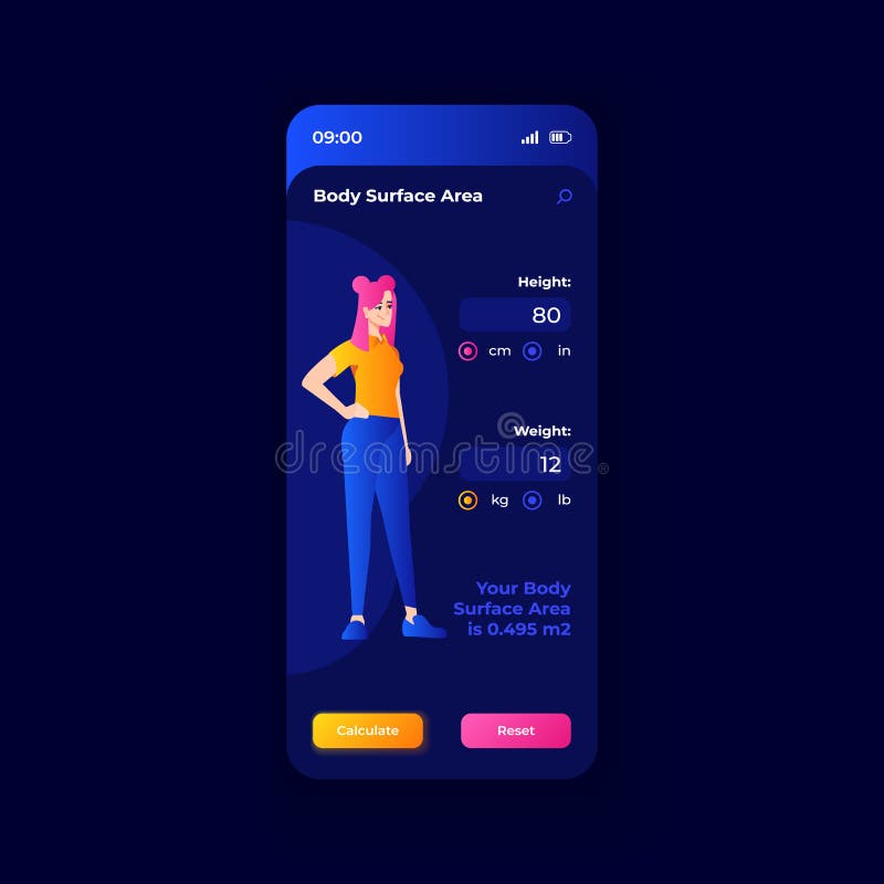 Patient Parameters Calculation Smartphone Interface Vector Template ... Patient Parameters Calculation Smartphone Interface Vector Template ...
