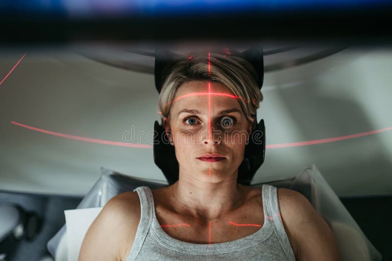 Patient Positioned Head Scan Laser Alignment Ct Scanner Stock Photos ...