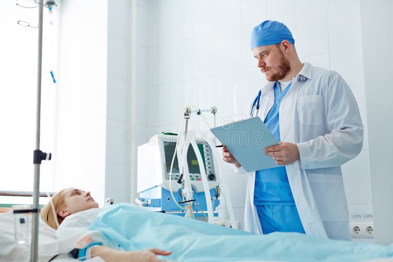 Patient in Postoperating Room Stock Photo - Image of emergency ...