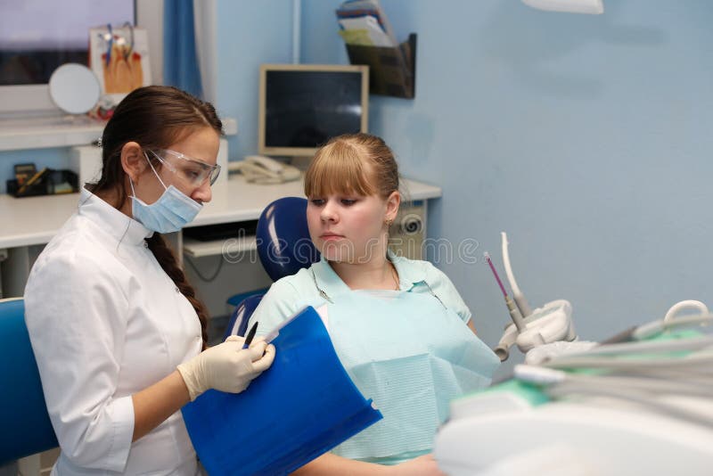 Patient at a Reception the Dentist Stock Image - Image of dental ...