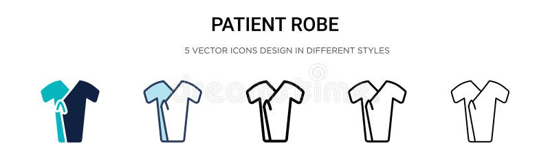 Patient Robe Icon in Filled, Thin Line, Outline and Stroke Style ...