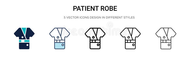 Patient Robe Icon in Filled, Thin Line, Outline and Stroke Style ...