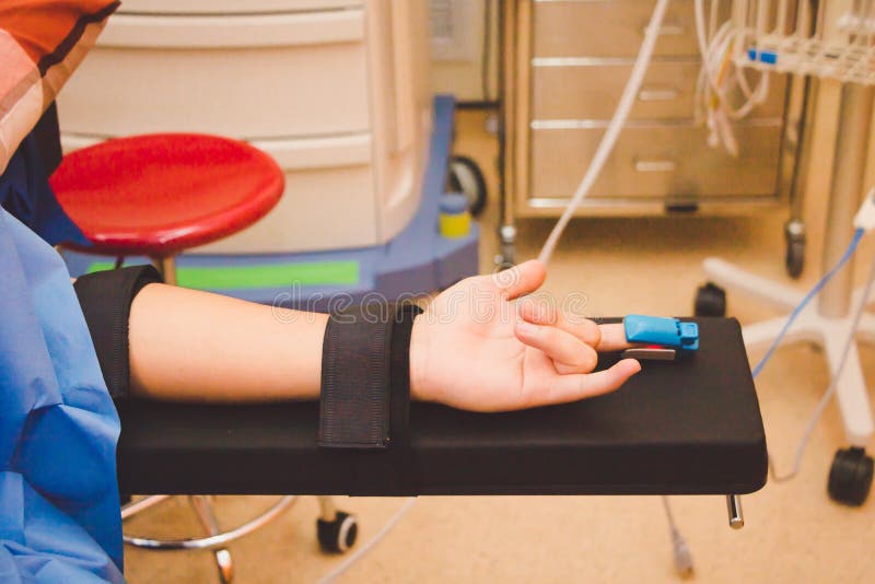 Patient`s Hand Preparing for Surgery in the Operating Room Stock Photo ...
