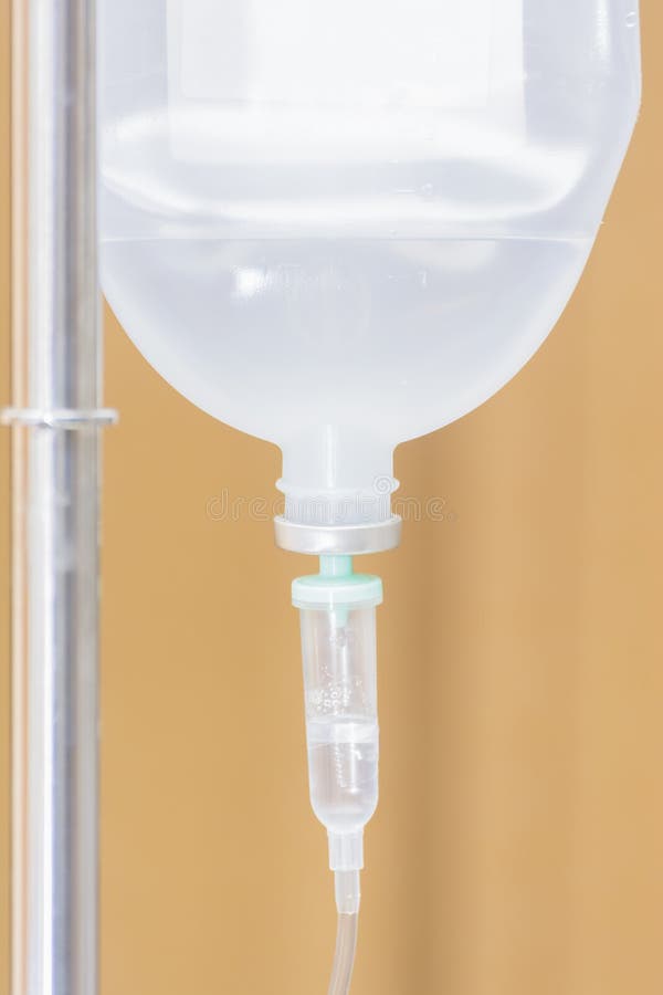 Patient`s Saline Feeding Equipment, Set IV Solution Drip in the Ward ...