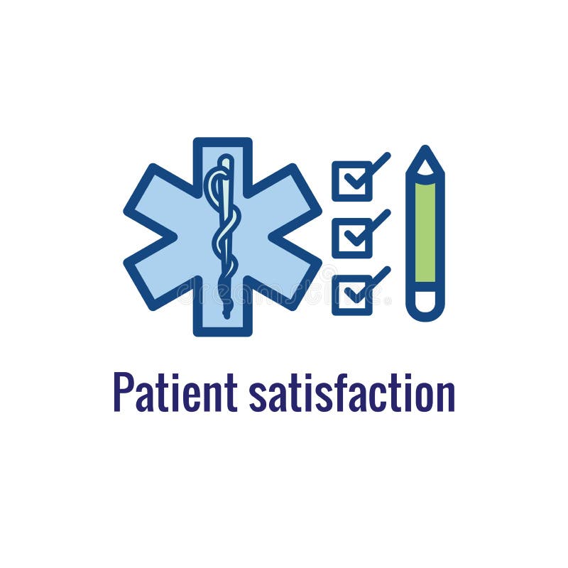 Patient Satisfaction Icon with Patient Experience Imagery and Rating ...
