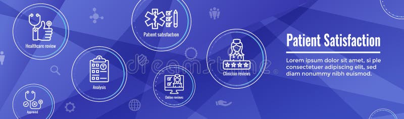 Patient Satisfaction Icon Set & Web Header Banner Stock Vector ...