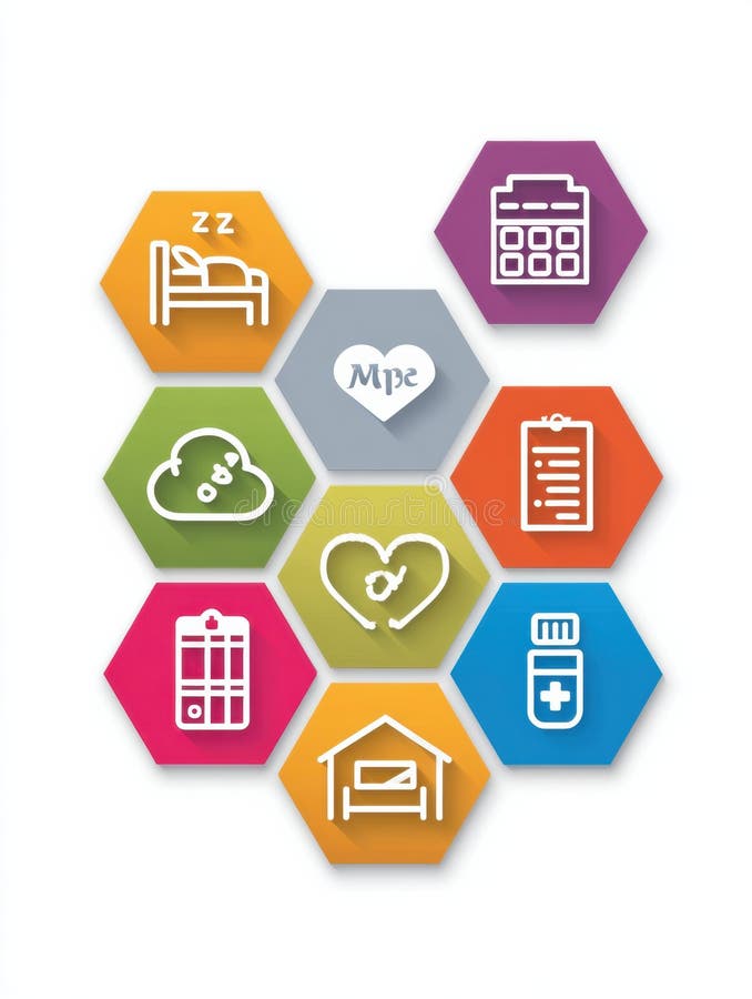 Patient Support Plan Featuring Icons for Rest, Medications, and Hope in ...