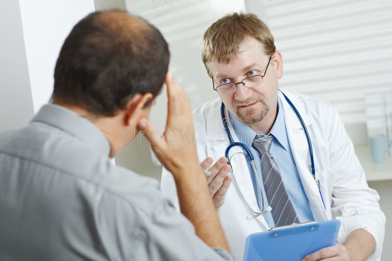 Patient Telling Symptoms To Doctor Stock Image - Image of european ...