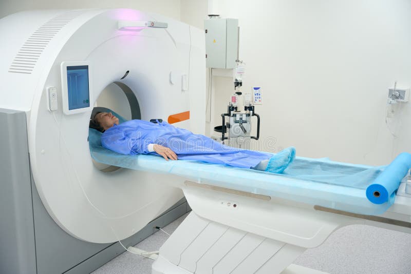 Patient Undergoes an MRI Diagnostic Procedure Using Modern Equipment ...