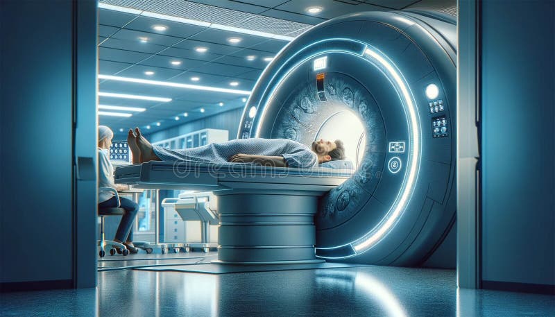 The Patient Undergoes MRI Diagnostics. Stock Image - Image of ...